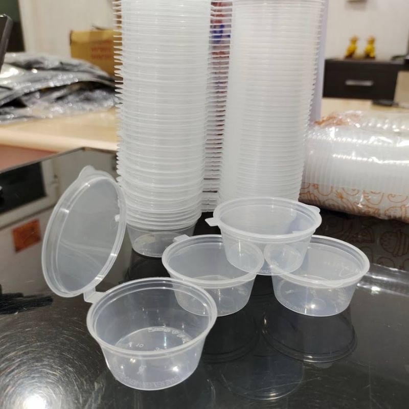 Jual cup saos 35ml thinwall saos bening cup sambal tempat saos | Shopee ...