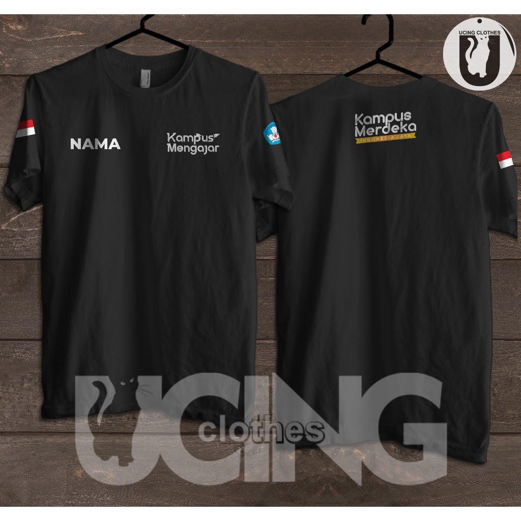 Jual Kaos Baju Kampus Merdeka Kampus Mengajar Gratis Nama Kamu Kaos ...
