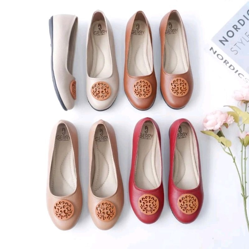 Jual Sepatu kulit model balet aks bulat Garut Bahan Premium By Radores ...