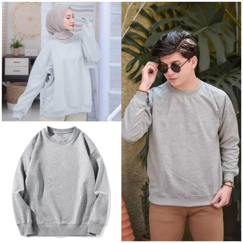 Jual SWEATER POLOS BAHAN TEBAL | Shopee Indonesia