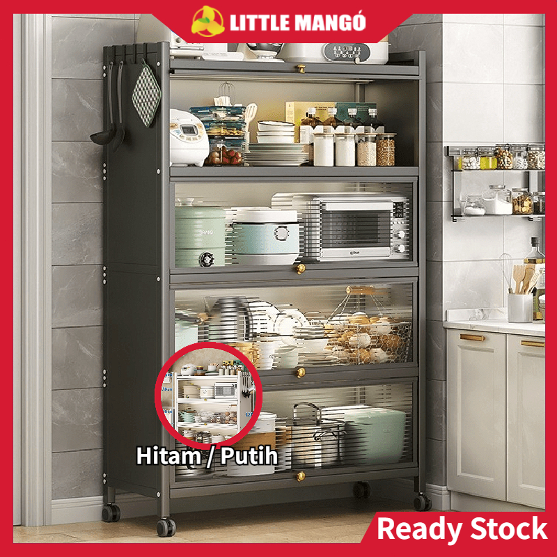 Jual Kabinet Dapur Anti Debu Rak Multifungsi Pintu Geser & Roda ...