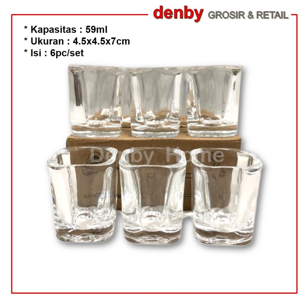 Jual Gelas Soju Sloki Kaca Shot Glass 6pc/set 59ml | Shopee Indonesia