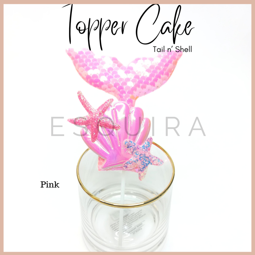 Jual Topper Cake Tail n Shell / Hiasan Kue Mermaid Kerang TC-TS ...