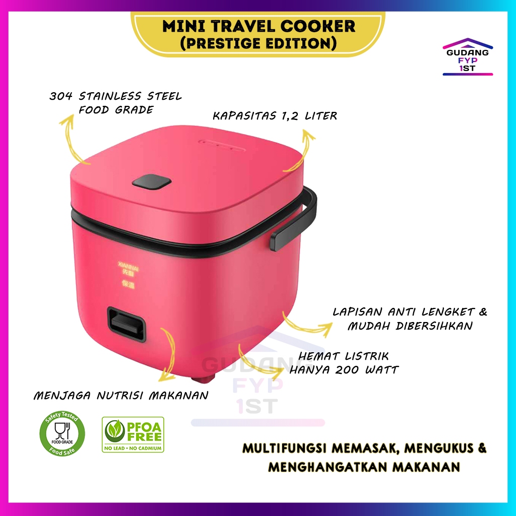 Jual Alat Masak Nasi Penanak Nasi Multifungsi Mini Travel Cooker ...