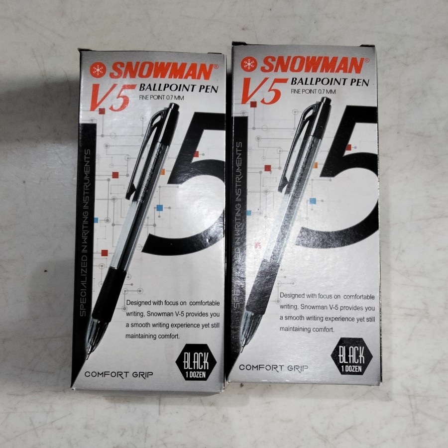 Jual Pulpen Snowman V5 Hitam (per lsn) | Shopee Indonesia
