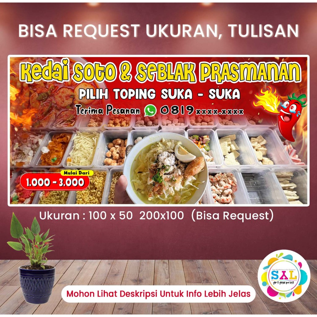 Jual Spanduk Banner SEBLAK atau Spanduk usaha lain nya | Shopee Indonesia