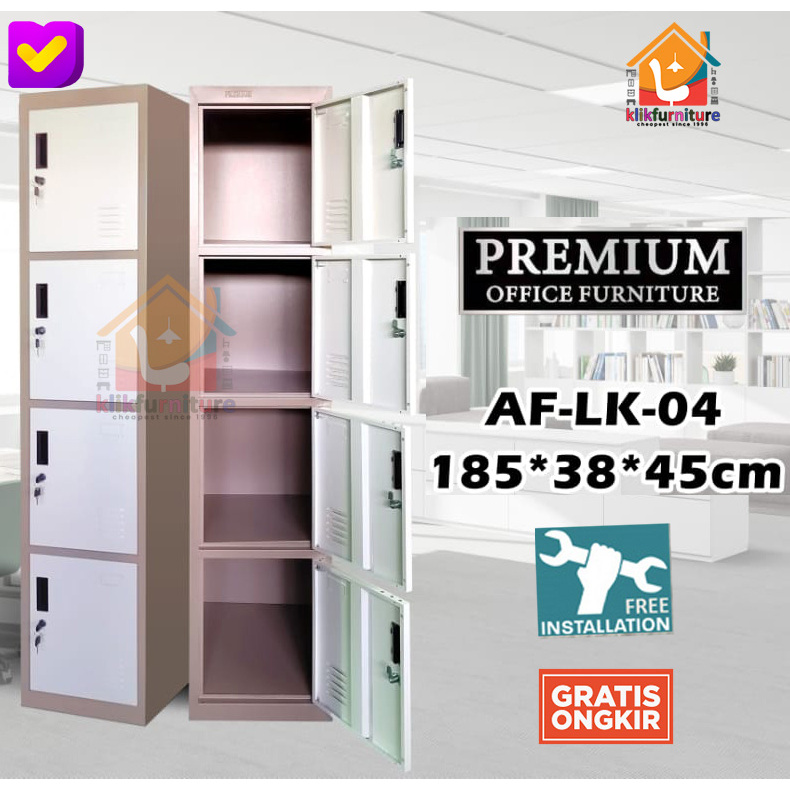 Jual Lemari Loker Locker Cabinet 4 Pintu Full Besi LK 004 | Shopee Indonesia