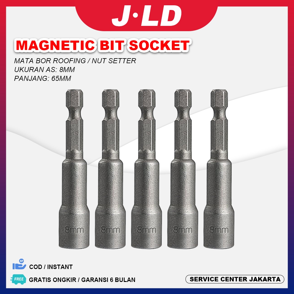 Jual JLD Magnetic Bit Socket Mata Roofing Magnet 8mm Magnetic Nut ...