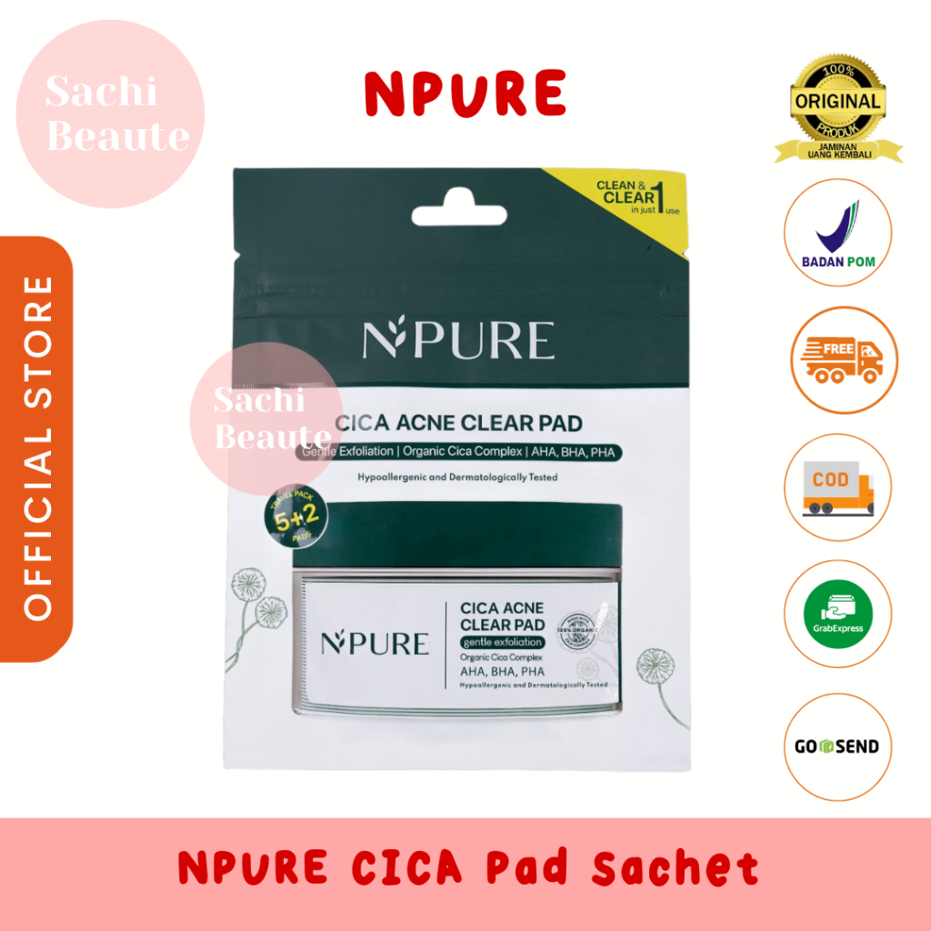 Jual NEW LAUNCH! NPURE Cica Pad Sachet 7 Pcs BPOM | Shopee Indonesia