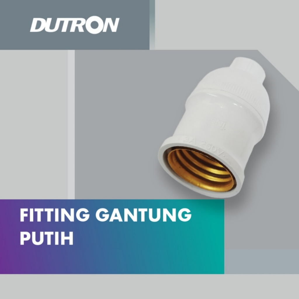 Jual Fitting Lampu Gantung E27 Fitting Gantung Dutron HITAM PUTIH | Shopee Indonesia