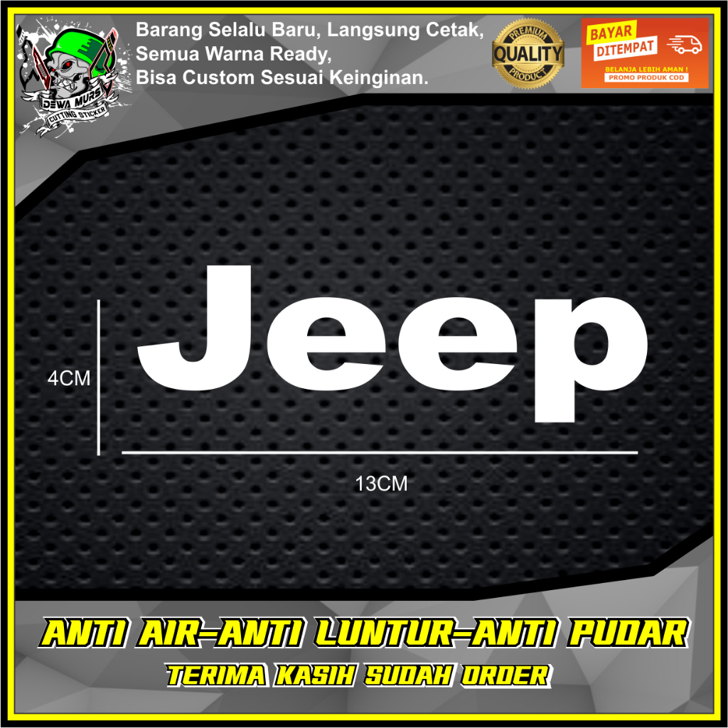 Jual Cutting Sticker TULISAN JEEP | Shopee Indonesia