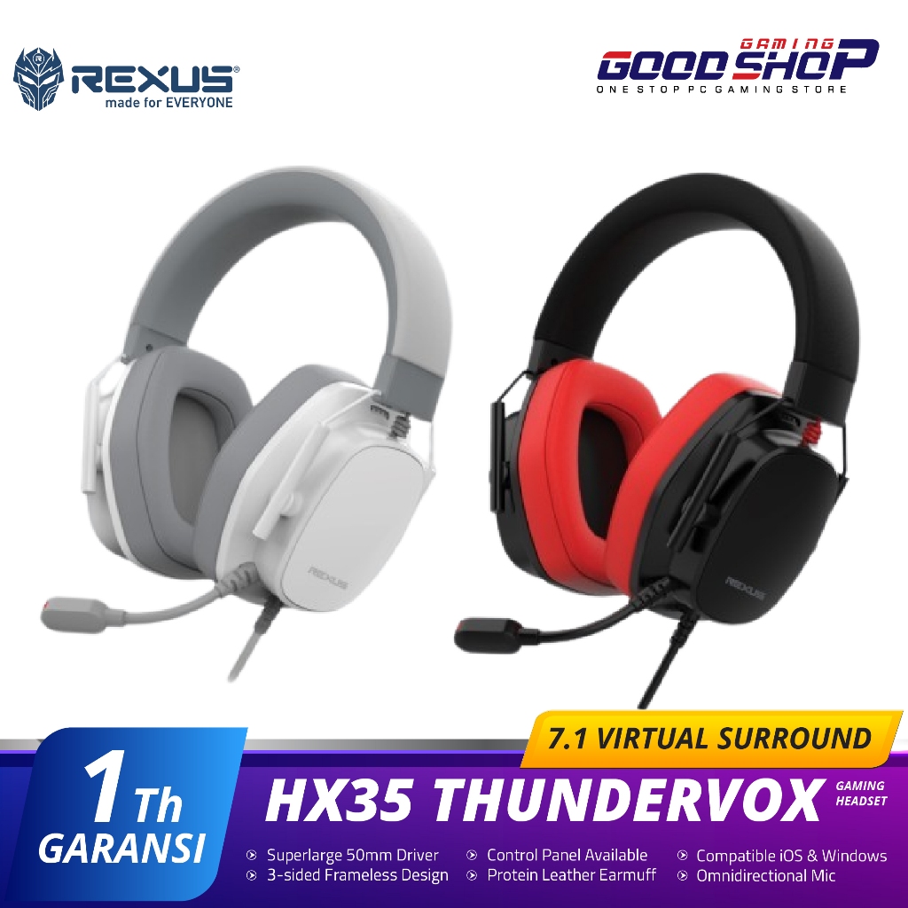 Jual Rexus HX35 / HX-35 Thundervox Headset Gaming Wired WIth Control ...