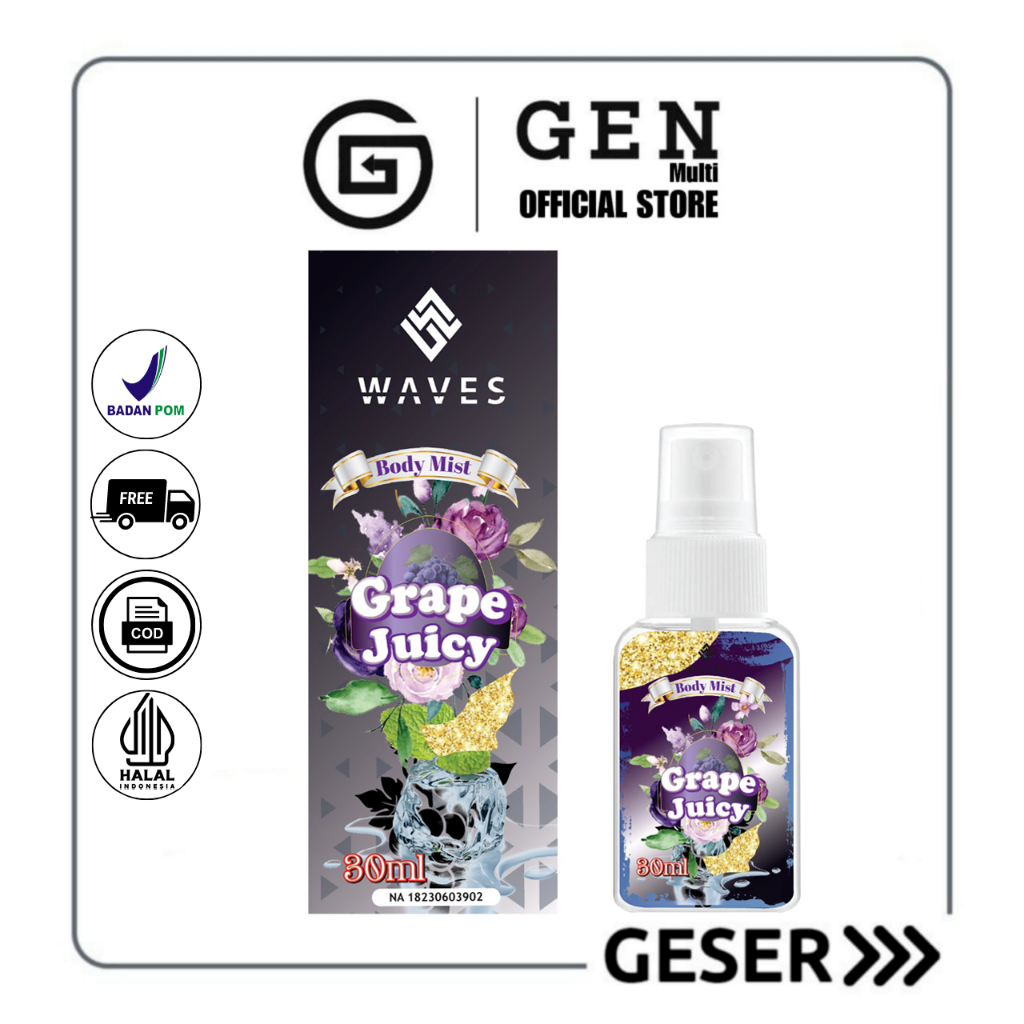 Jual GEN - [BPOM] Parfum Body Mist Premium / Body Mist Grape Juicy 30ml ...