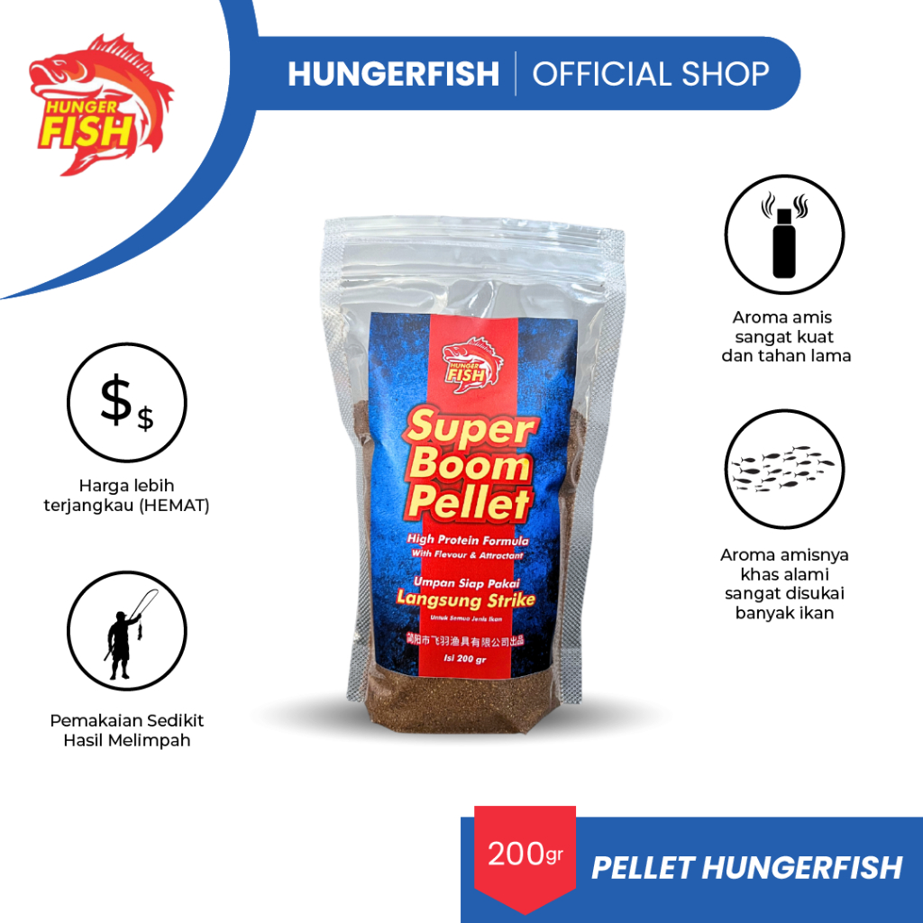 Jual HUNGERFISH - Pelet untuk Umpan Ikan Bau Amis Siap Pakai untuk Pakan Ikan Mancing dan lomba ...