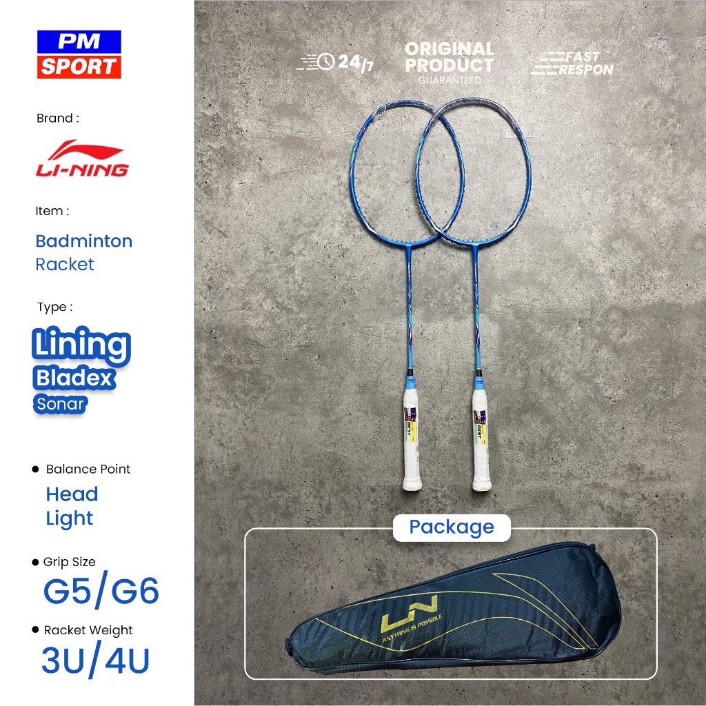 Jual RAKET BADMINTON / BULUTANGKIS LINING BLADE X BLADEX SONAR ORIGINAL ...