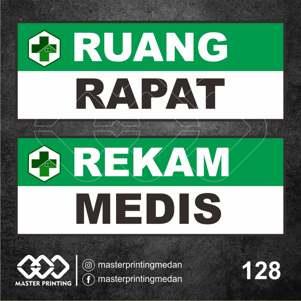 Jual 128 - Stiker Nama Ruangan di Puskesmas dan Rumah Sakit, Sticker ...