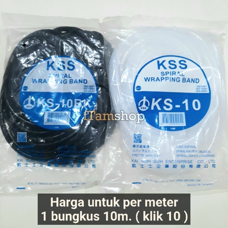 Jual KSS-Spiral wrapping band KS-10 pembungkus kabel 10mm (harga/meter ...