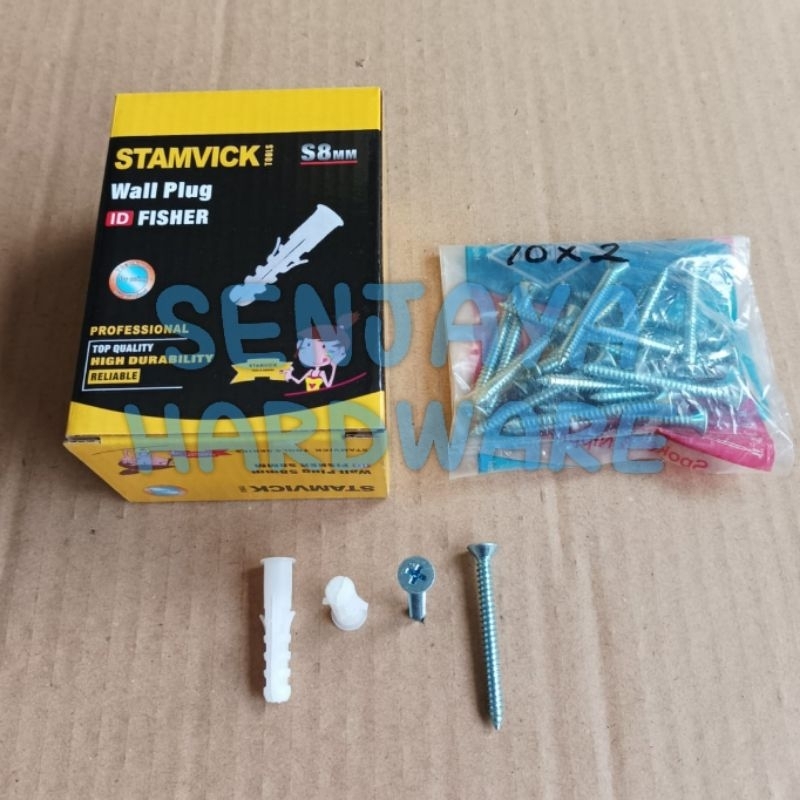 Jual Stamvick Fisher S8 + Skrup FH 10 x 2 isi 100 pcs | Shopee Indonesia