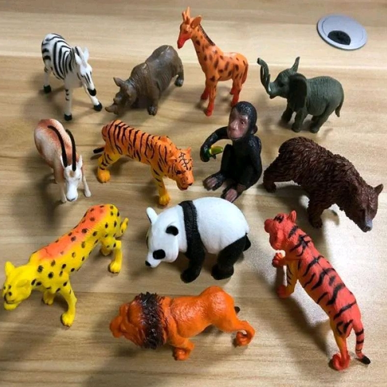 Jual Mainan Edukasi Wild Animal Set Binatang Buas Isi 12 Pcs | Shopee ...