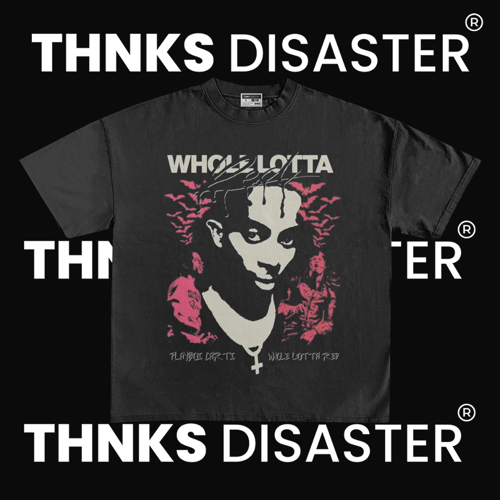 Jual THNKSDISASTER | KAOS WHOLE LOTTA RED PLAYBOI CARTI RAPPER RAP TEE ...