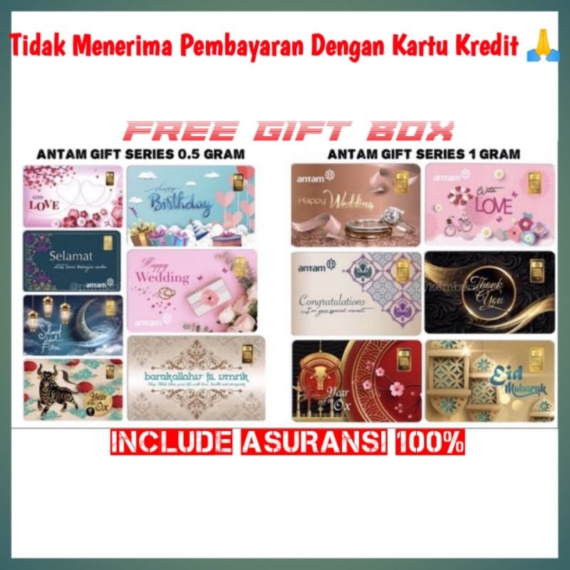 Jual Antam Gift Series Barakallahu, Happy Wedding, Eid Mubarak ...
