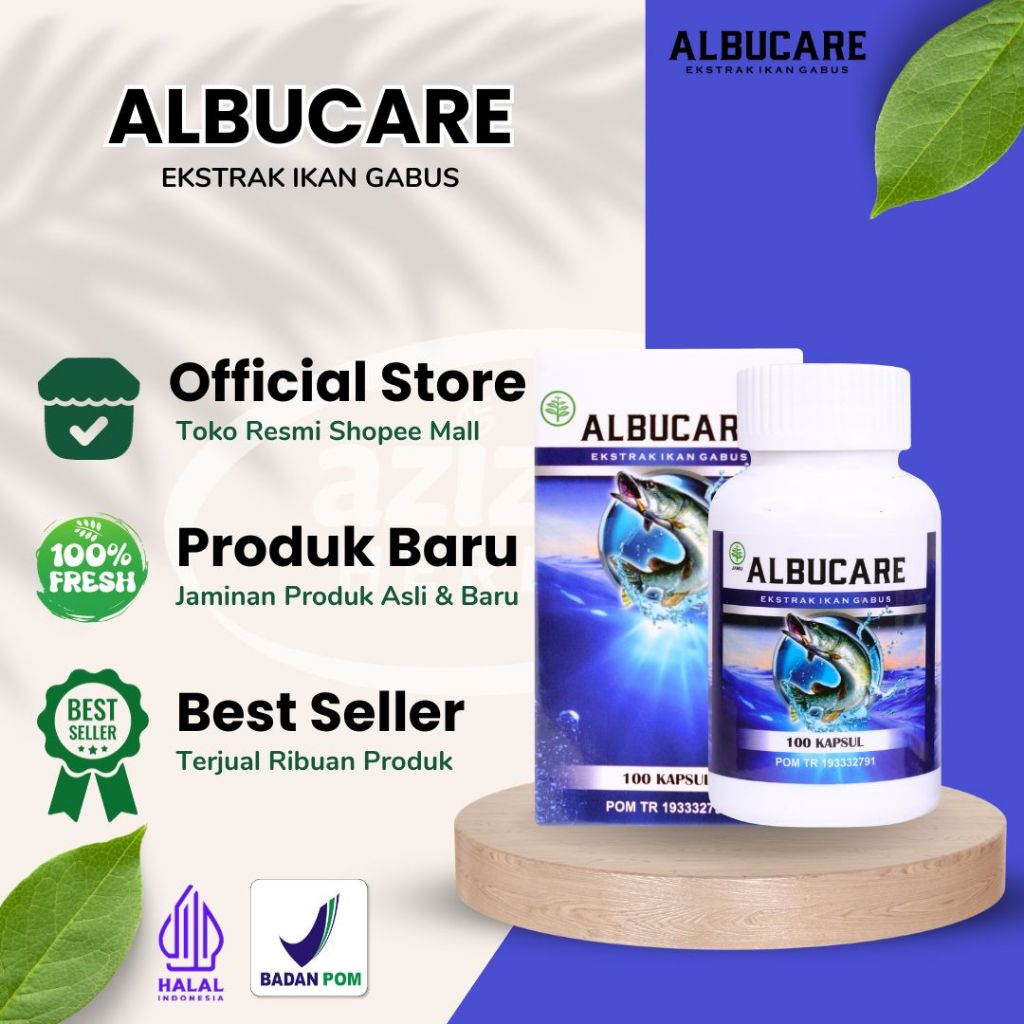 Jual Albucare Kapsul Kutuk Ikan Gabus Ekstrak Albumin Obat Spesialis Pengering Luka Asli BPOM ...