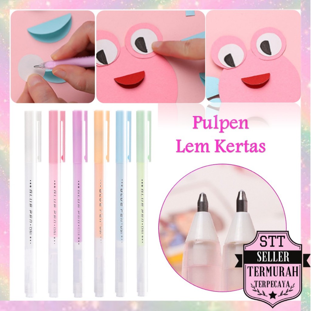 Jual STT Pulpen Lem Kertas Cepat Kering Lem Cair Anti Bocor Bentuk Pena ...