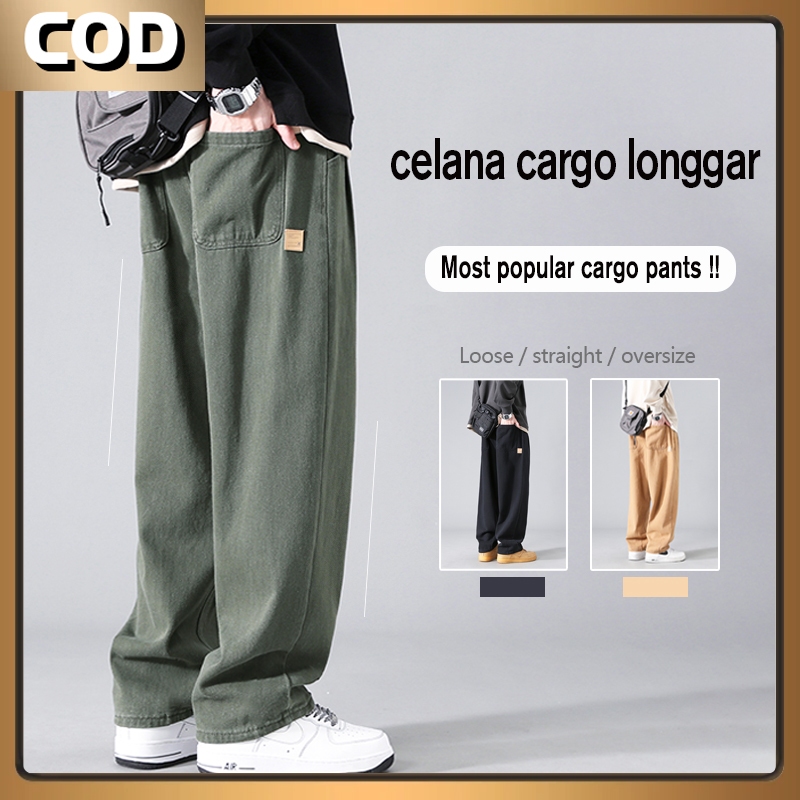 Jual Celana Cargo Panjang Pria Oversize Celana Joger Jumbo Sport Pants Celana Training Pria ...