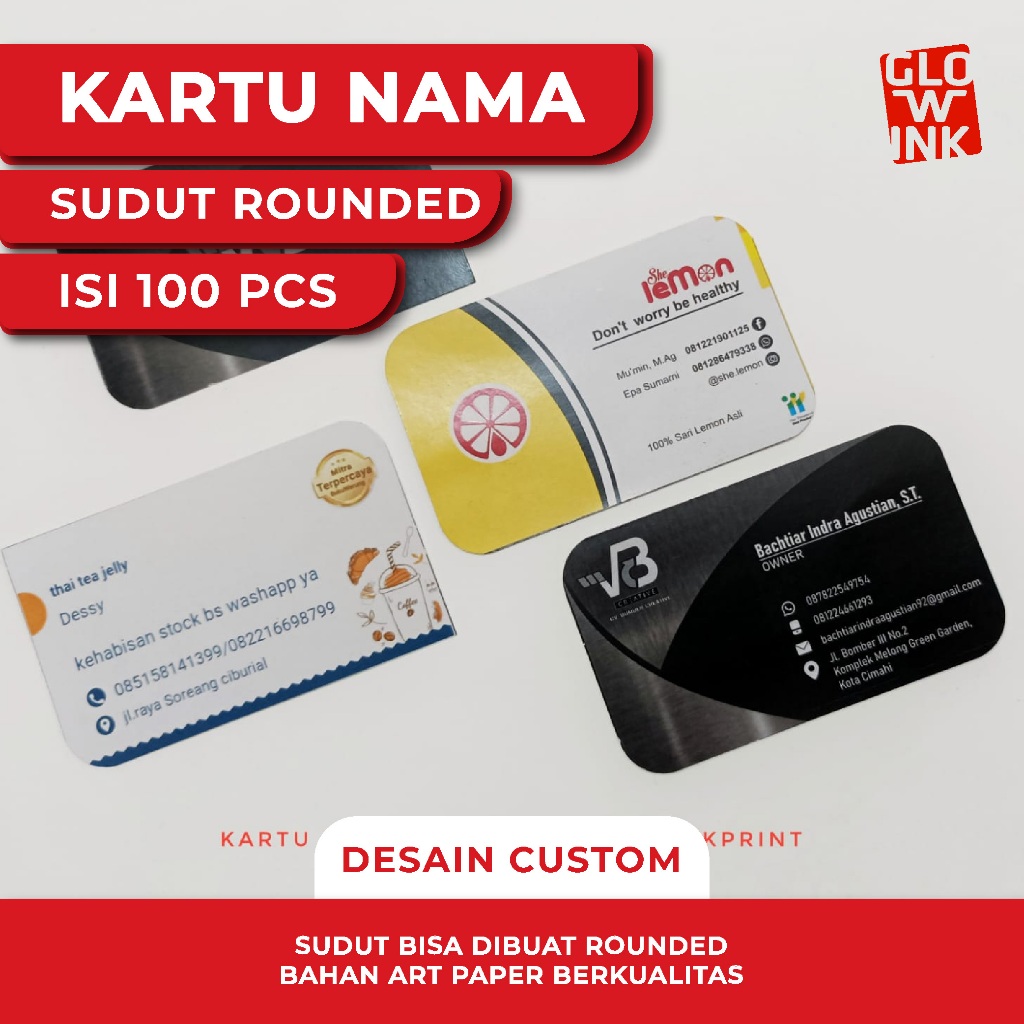 Jual Kartu Nama Custom (FREE BOX) | Shopee Indonesia