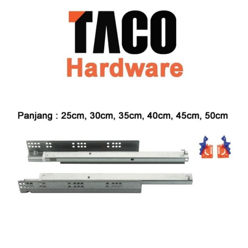 Jual Rel tandem TACO US001 Soft Close 45 cm | Shopee Indonesia