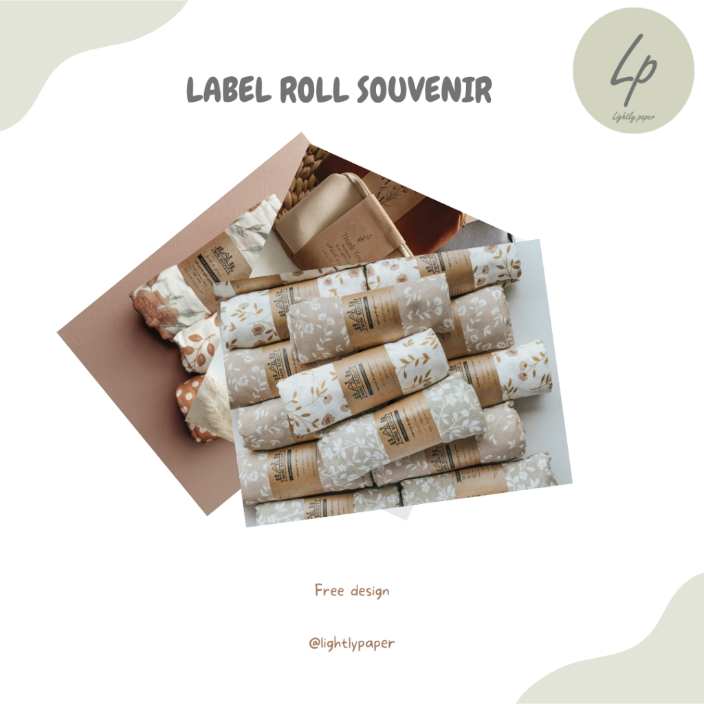 Jual Roll label / roll souvenir / label custom / label persegi panjang ...