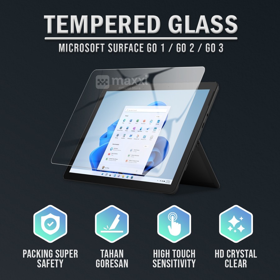 Jual Microsoft Surface Go 1 2 3 ORIGINAL Tempered Glass Anti Gores Kaca ...