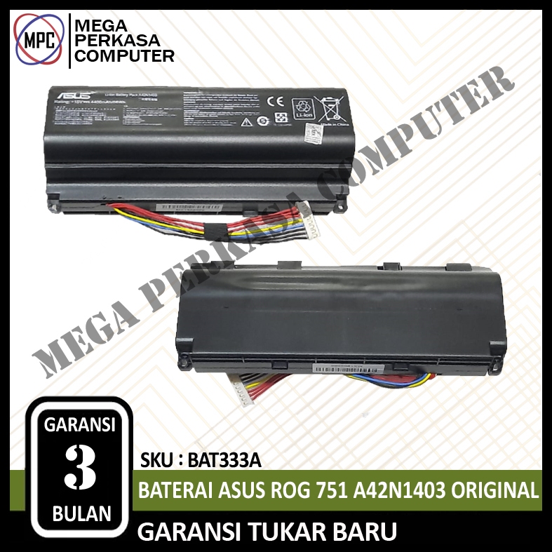 Jual Baterai Batere Asus ROG G751 A42N1403 Original | Shopee Indonesia