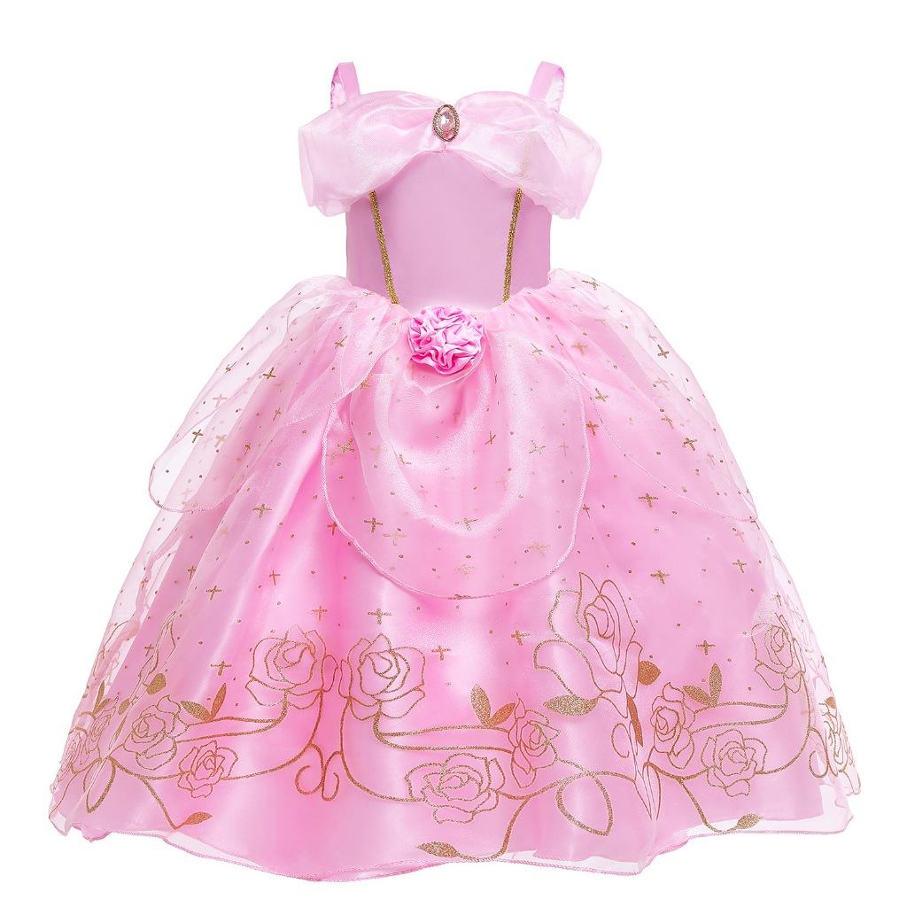 Jual Fairyland | Q96 Kostum Princess Belle Beauty Gaun Kuning Q98 Putri Aurora Dress Pink Ultah ...