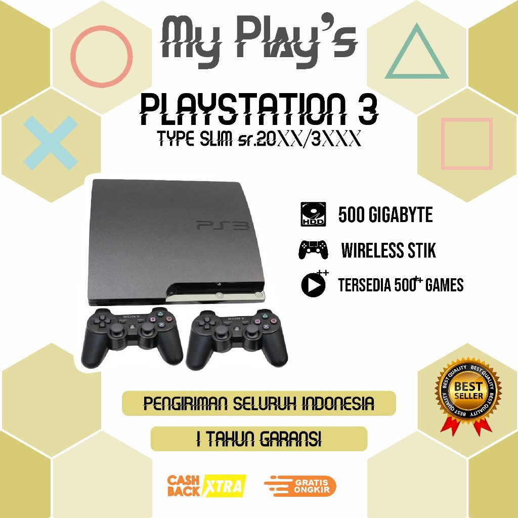 Jual PS 3 [PLAYSTATION 3] PS 3 SLIM + HDD Full Games SERI 20xx/3xxx | Shopee Indonesia