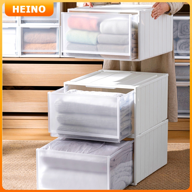 Jual HEINO Laci Plastik Susun Lemari Pakaian Plastik Kotak Penyimpanan ...