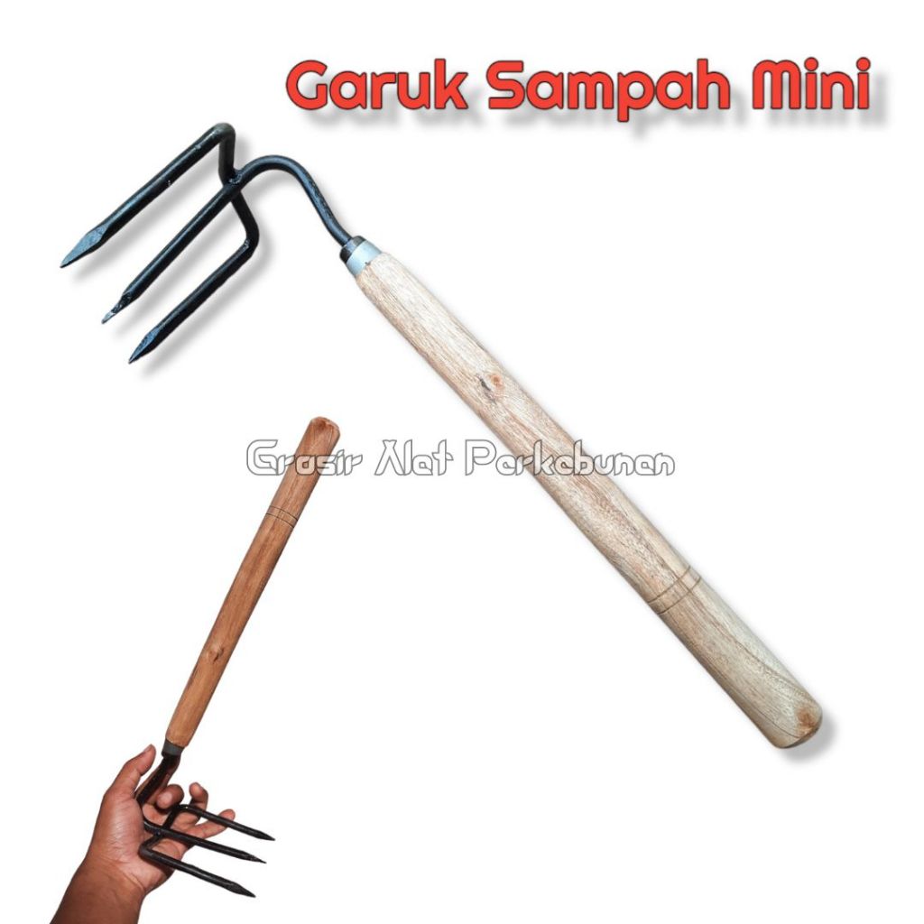 Jual Cangkrang Besi Gagang Kayu Serbaguna/ Garukan Sampah Mini Mata ...