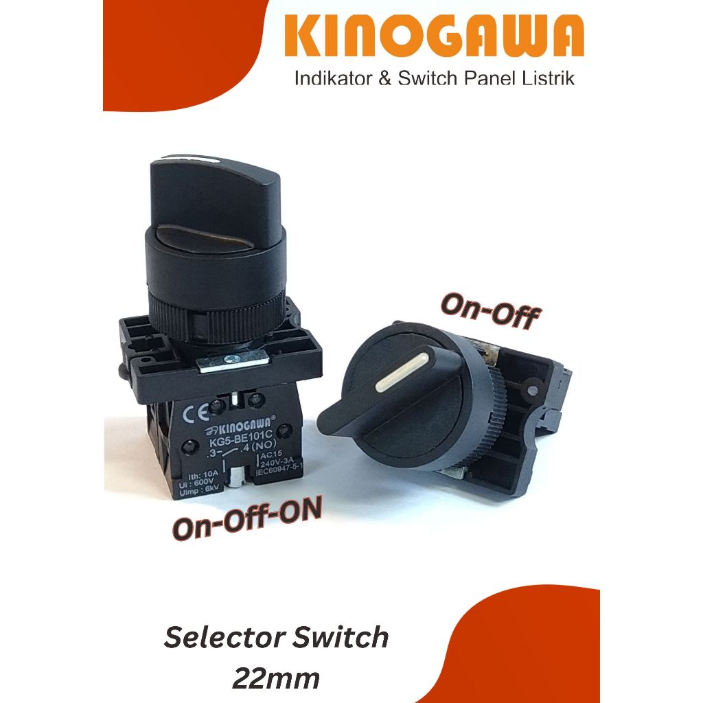 Jual Selector Switch 22mm XB2 Stay Put body plastik - Diputar ngunci ...