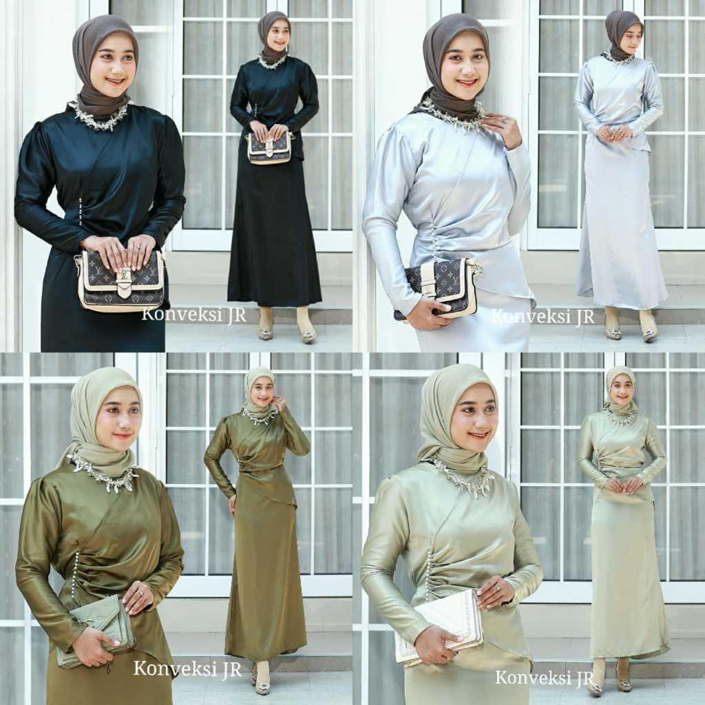 Jual Zamila Dress Kondangan Satin Silk Premium - Gamis Bridesmaid ...