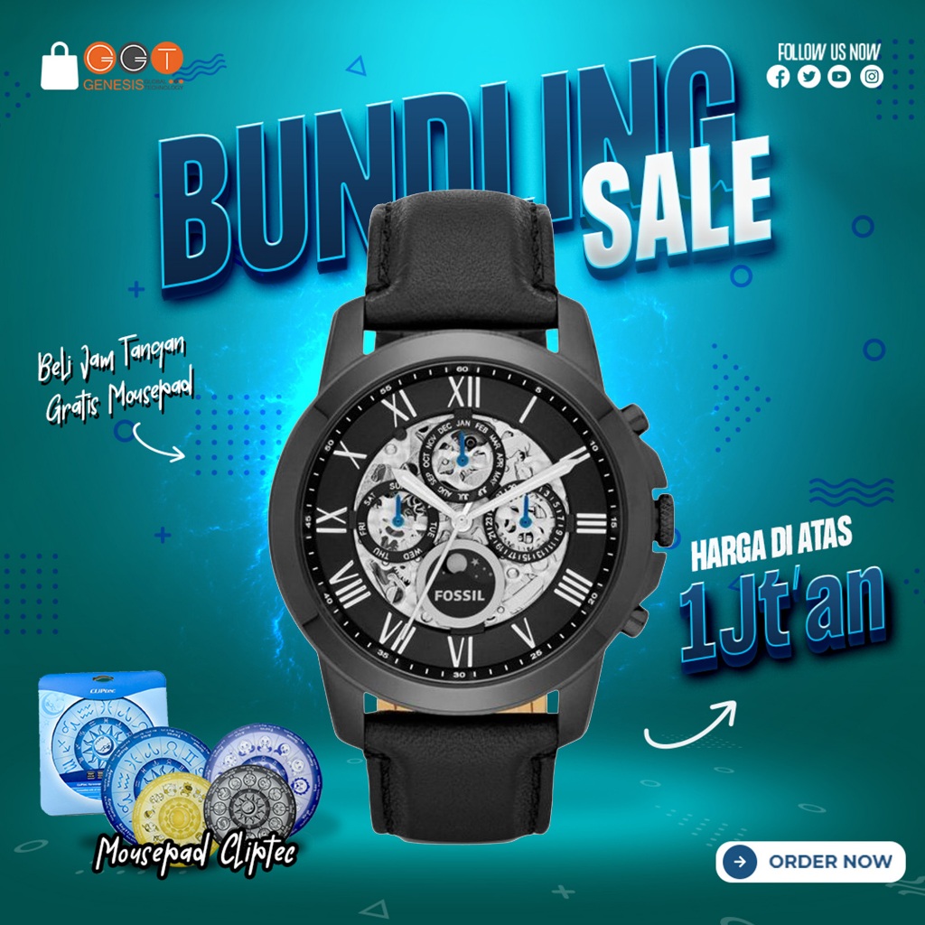 Jual [DAPATKAN HADIAH!] Jam Tangan Cowok Fossil ME3028 Tali Kulit Anti ...