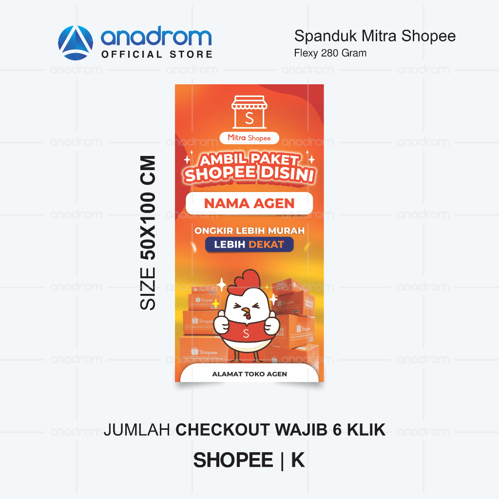 Jual Spanduk Atribut Mitra Shopee | Banner Mitra Shopee Terlengkap | Anadrom3544 | Shopee Indonesia
