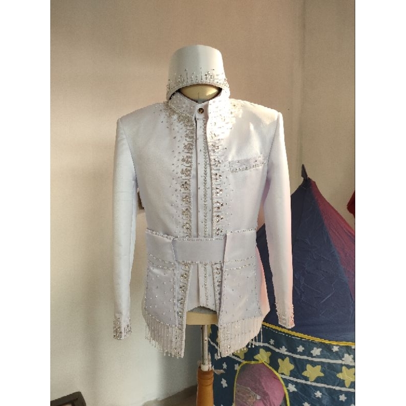 Jual Jas Beskap Pengantin Pria / Beskap Akad / Basofi | Shopee Indonesia
