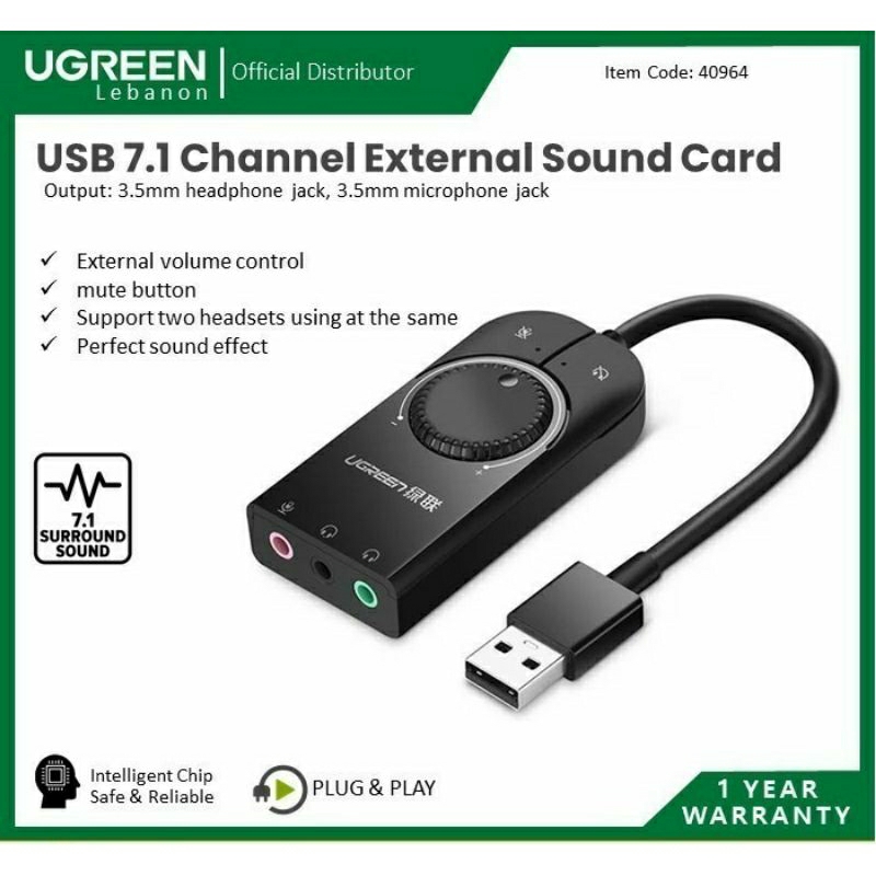 Jual UGREEN 40964 USB External Soundcard Stereo Sound Audio Adapter 3.5mm | Shopee Indonesia