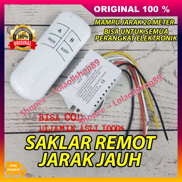 Jual Saklar Remote Wireless Saklar Remote Jarak Jauh Mampu Jarak 20 ...