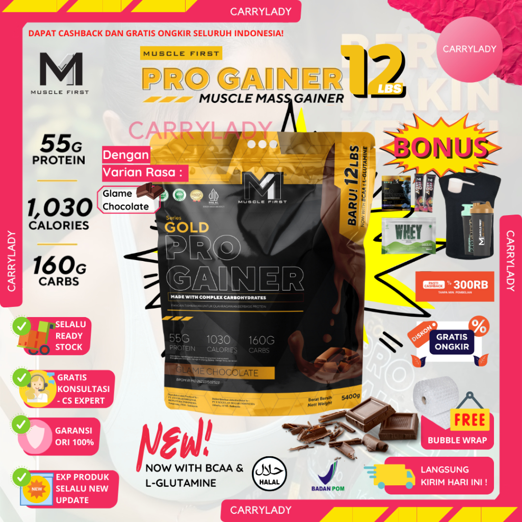Jual Muscle First Pro Gainer 12 Lbs Bulking Mass Musclefirst Gainer ...