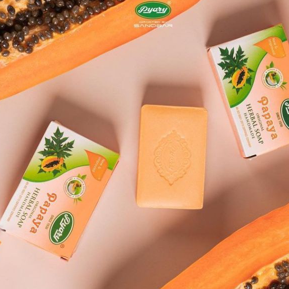 Jual ️ LIVI ️ Pyary Papaya Herbal Soap 75g | Shopee Indonesia