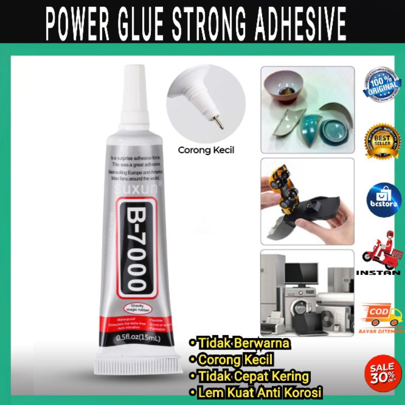Jual Lem Kuat Serbaguna Power Glue Strong Adhesive 15 ML - B-7000 ...