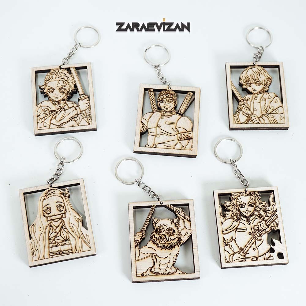 Jual Gantungan Kunci Demon Slayer / Ganci Anime / Keychain Kayu Unik ...