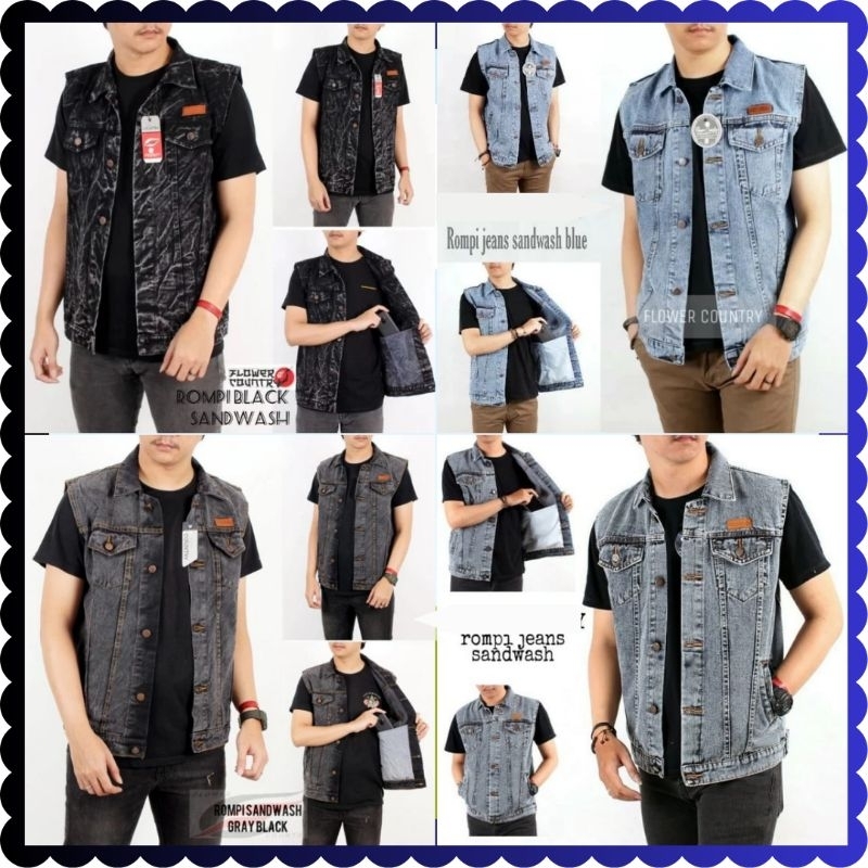 Jual Rompi Zeans Pria Distro Motor Bikers Denim Premium Ukuran M Sampai ...