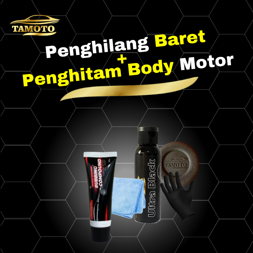 Jual [PAKET KOMPON + BLACK] Penghitam body kasar plastik hitam motor ...